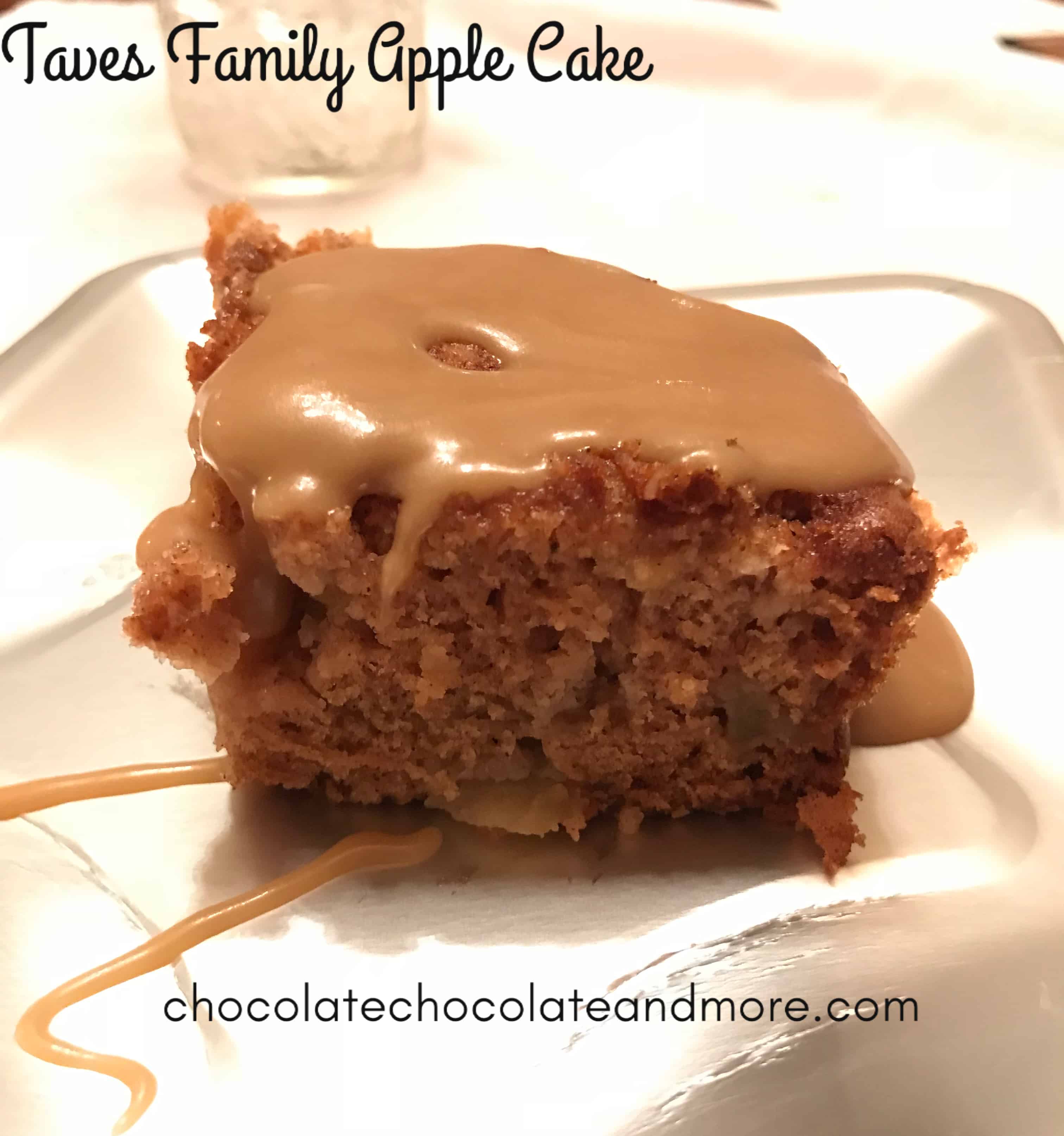 Taves Family Apple Cake with Caramel Drizzle - Chocolate Chocolate and ...